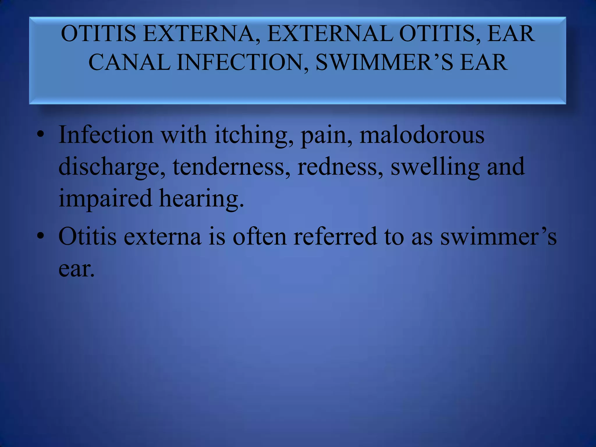 Infectious diseases of the ears | PPTX