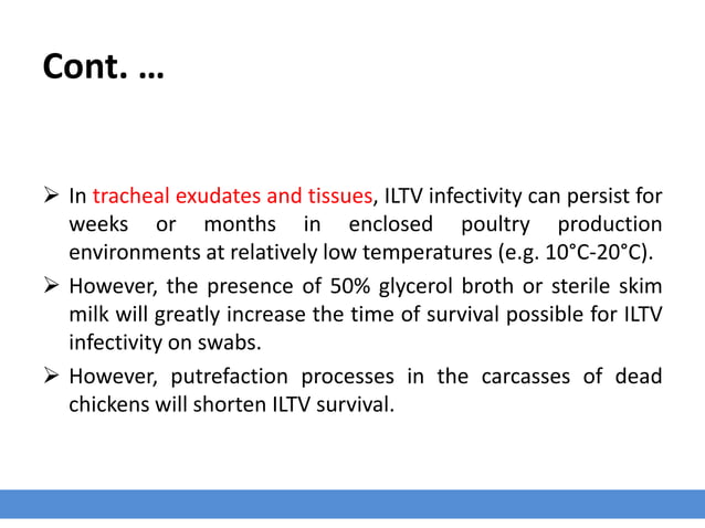 Infectious Laryngotrachitis ILT | PPTX | Infectious Diseases | Diseases ...