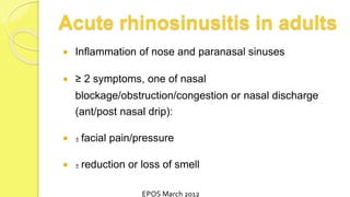 Infectious rhinosinusitis | PPTX