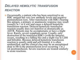 Infectious Risks And Complications Of Blood Transfusions | PPTX