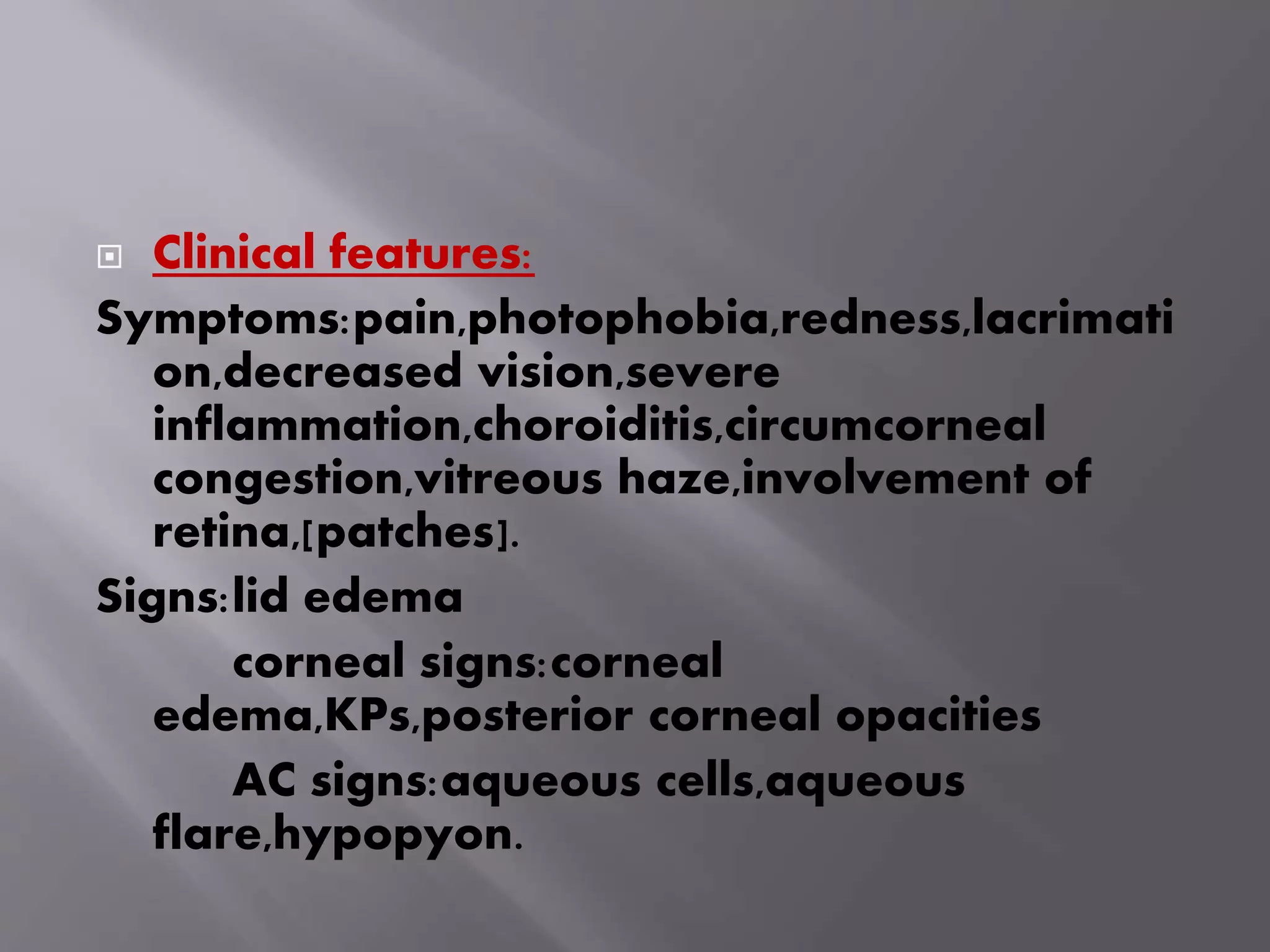 Infectious uveitis | PPTX | Eye and Vision Conditions | Diseases and ...