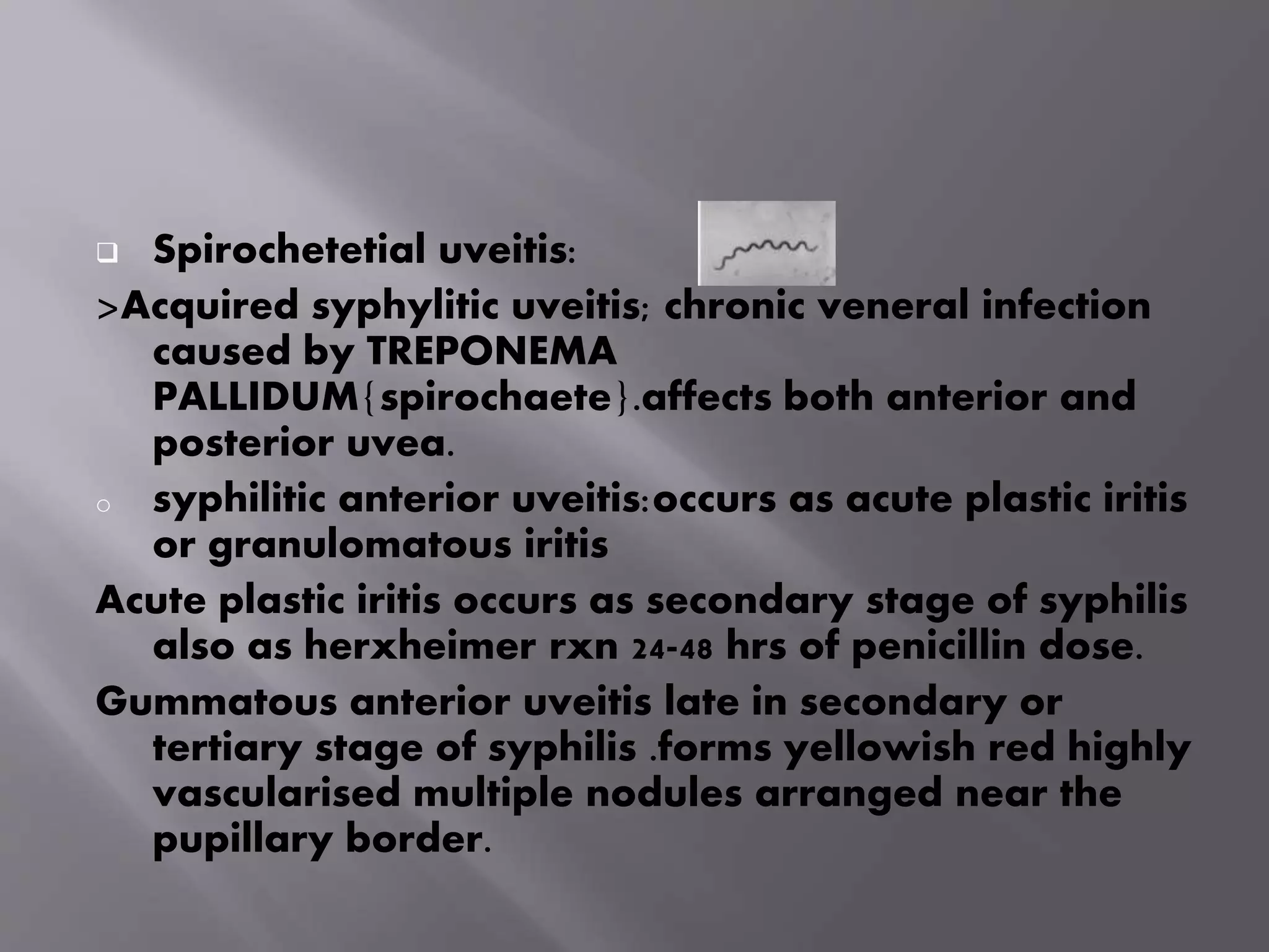 Infectious uveitis | PPTX | Eye and Vision Conditions | Diseases and ...