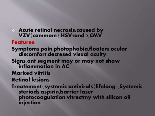 Infectious uveitis | PPTX | Eye and Vision Conditions | Diseases and ...