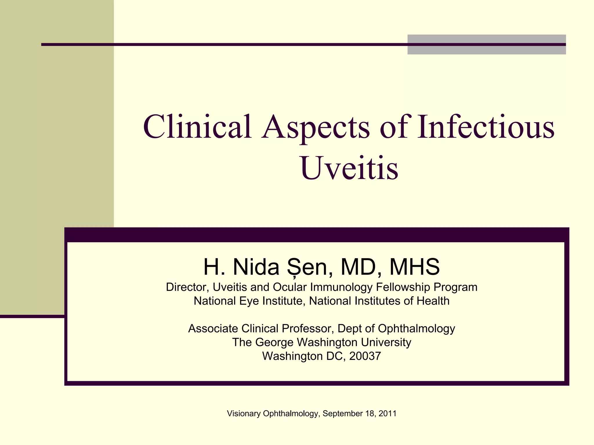 Infectious uveitis dr martinez (1) | PDF