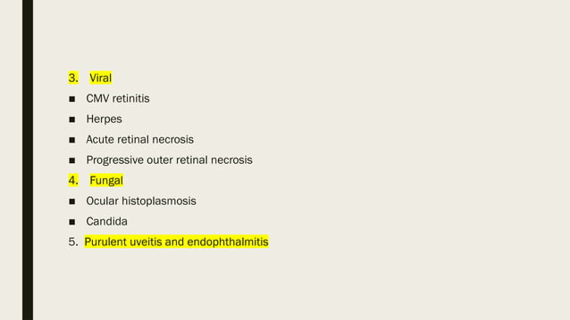 Infectious Uveitis Part 1 Pptx Ppt Upload Ppt