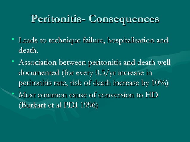 Infective Complications In Pd | PPT