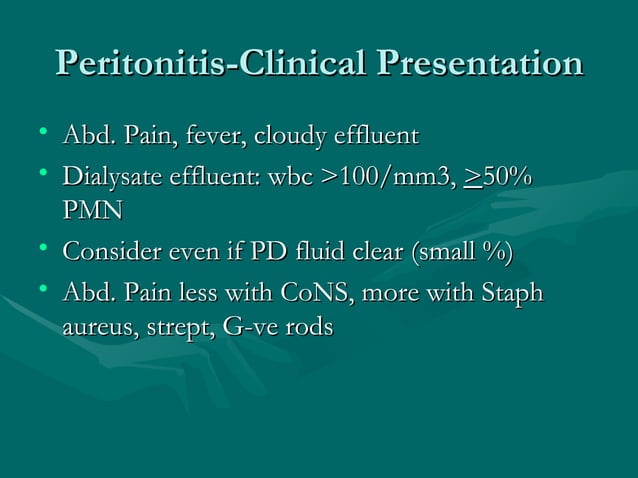Infective Complications In Pd | PPT