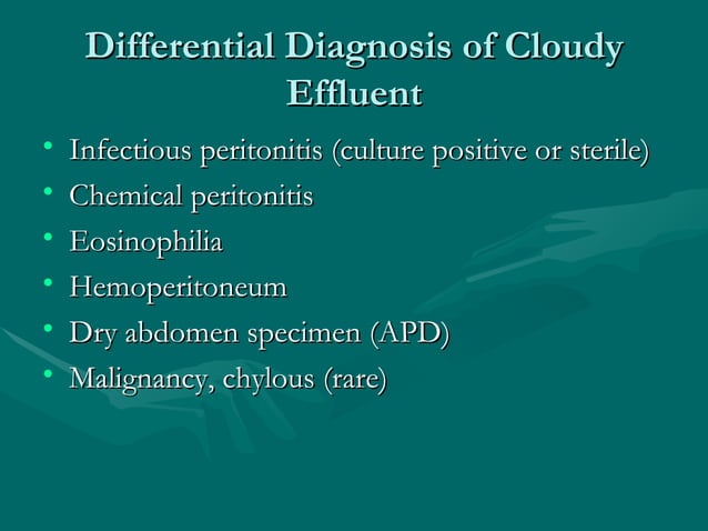 Infective Complications In Pd | PPT