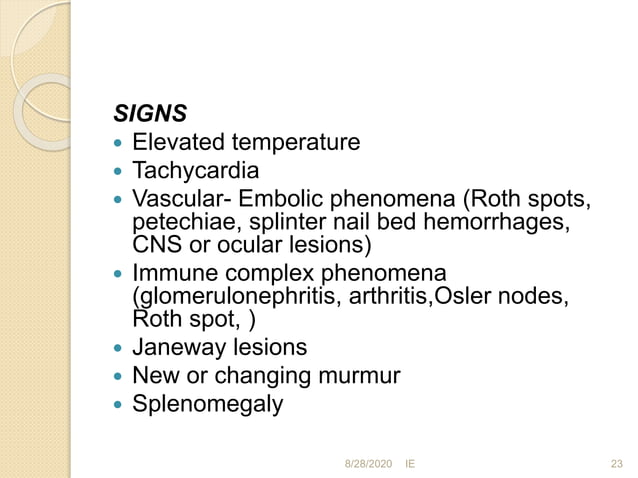 Infective endocarditis in children | PPTX