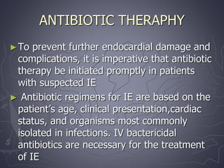 Infective endocarditis | PPTX