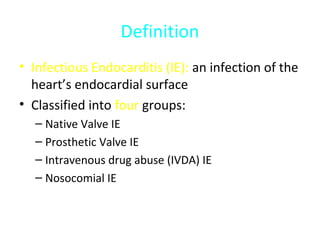 Infective endocarditis | PPT | Heart and Cardiovascular Diseases ...