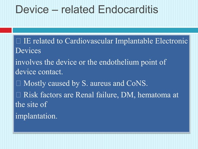 Infective endocarditis | PPTX | Heart and Cardiovascular Diseases ...