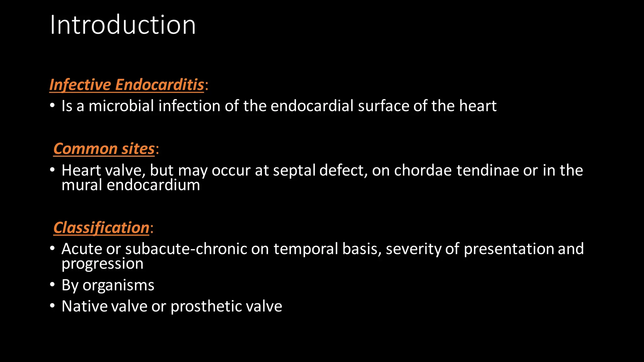 INFECTIVE ENDOCARDITIS presentation..... | PDF