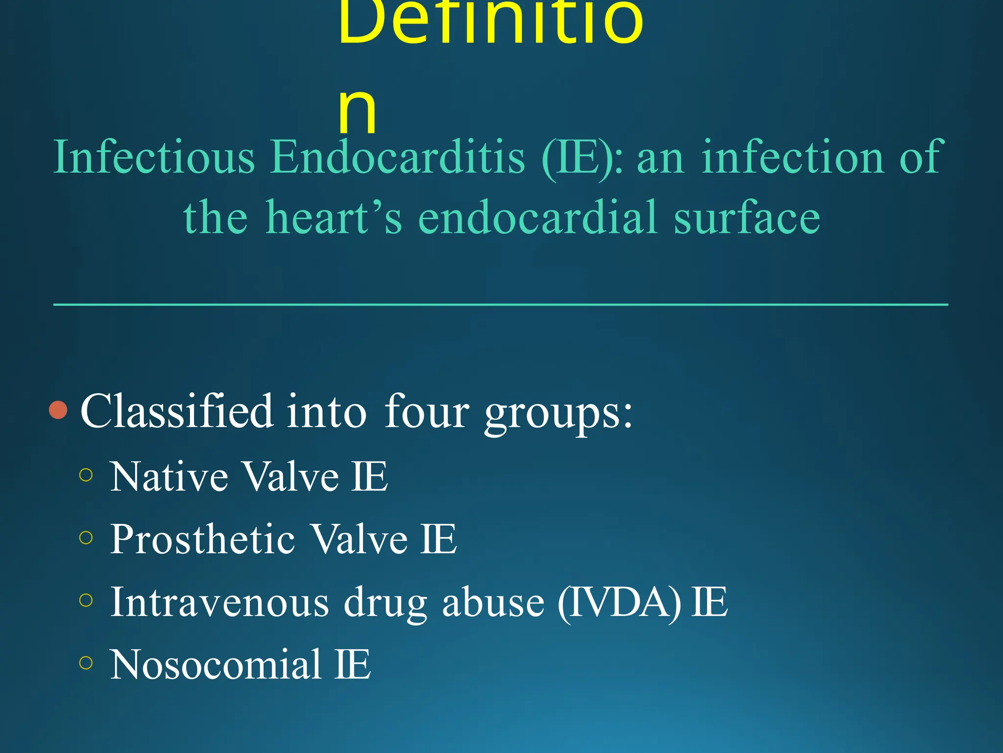 Infective endocarditis Endocrine Causes – Primary Aldosteronism ...