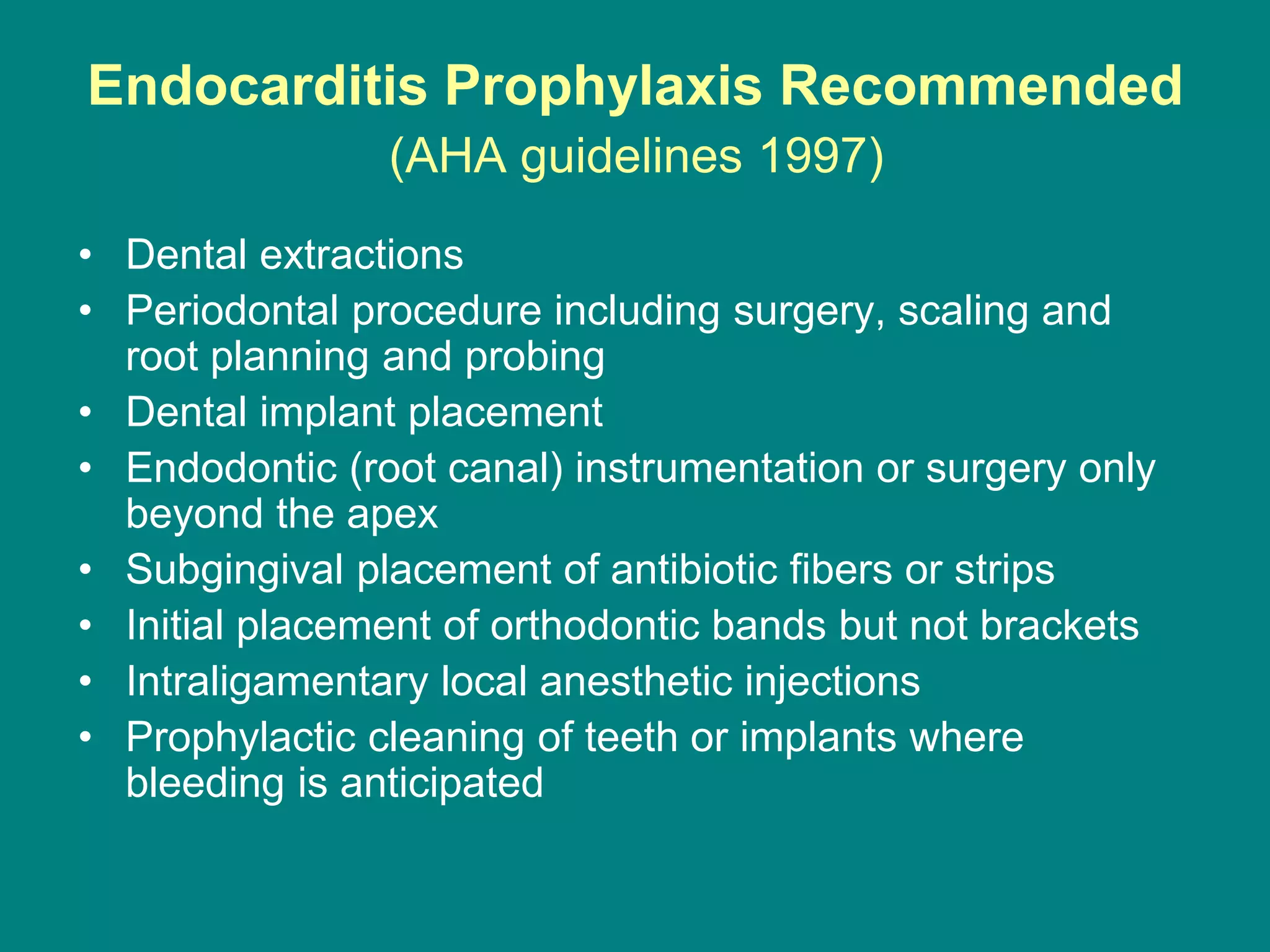 Infective endocarditis 1 | PPT | Dental Health | Diseases and Conditions