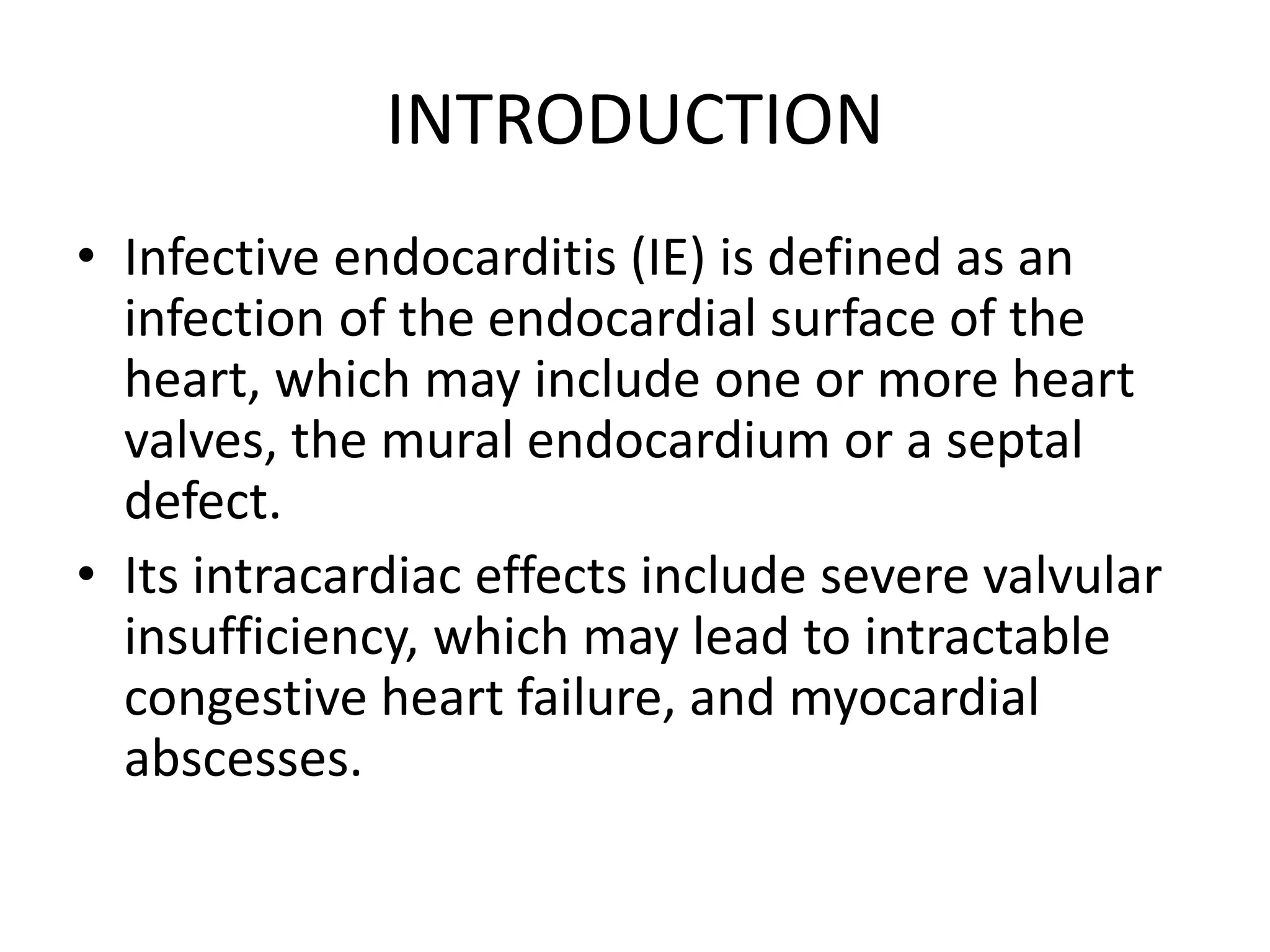 Infective endocarditis | PPTX