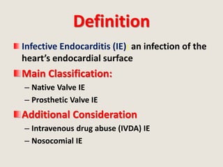 infective endocarditis c1.pptx Cardiovacsular system infection | PPTX