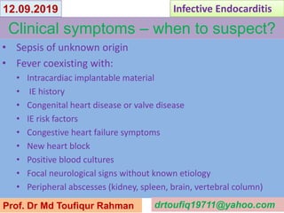 Infective endocarditis 13.09.2019 4th version | PPSX