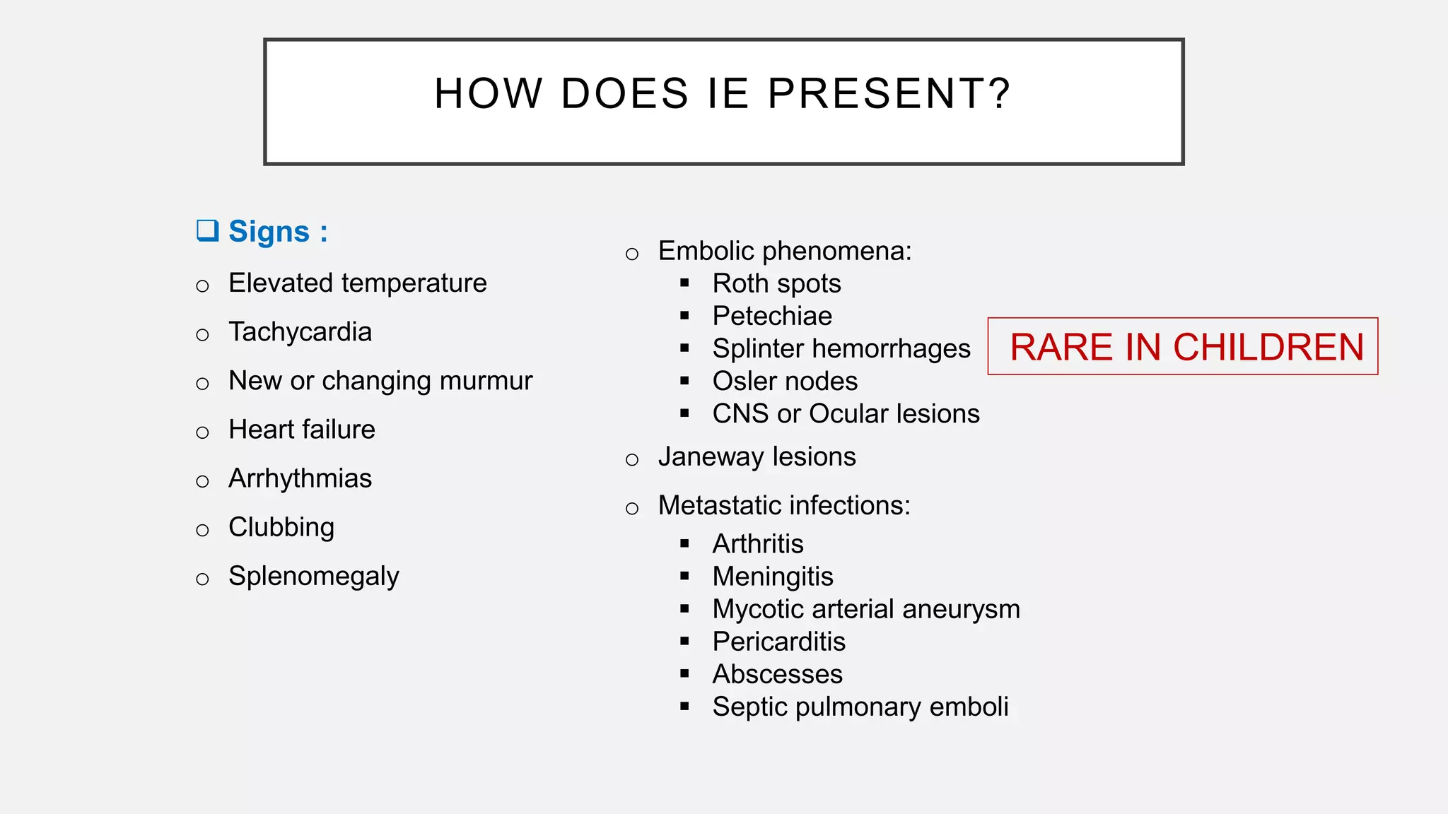 Infective Endocarditis Pediatrics | PPTX