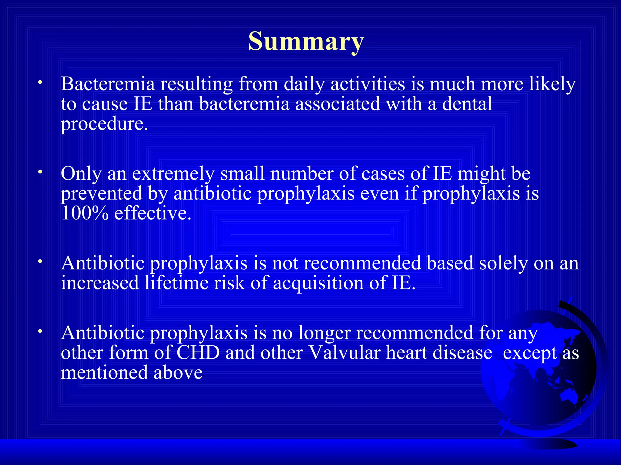 Infective endocarditis prophylaxis | PPT