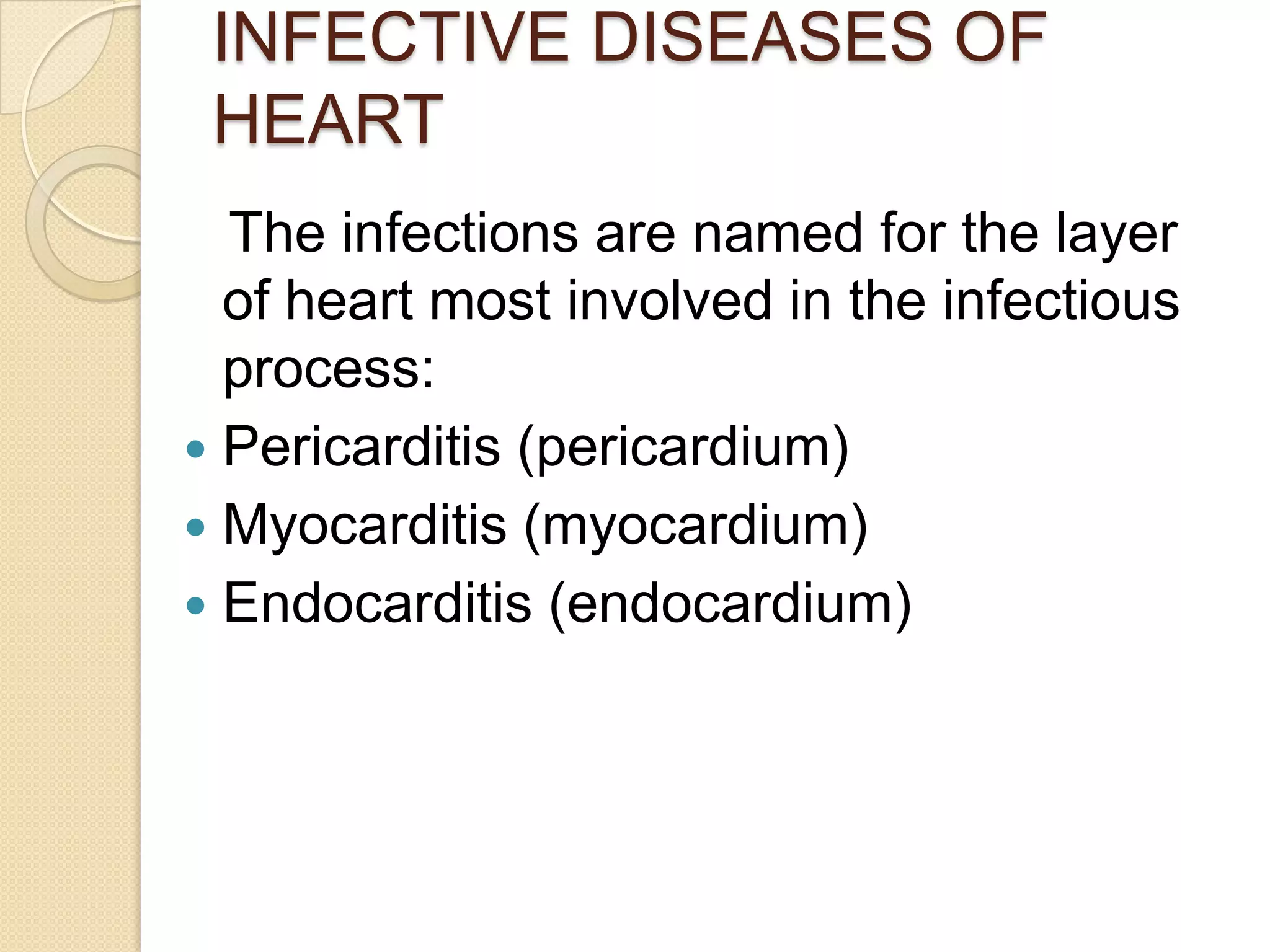 Infective diseases of heart | PPTX