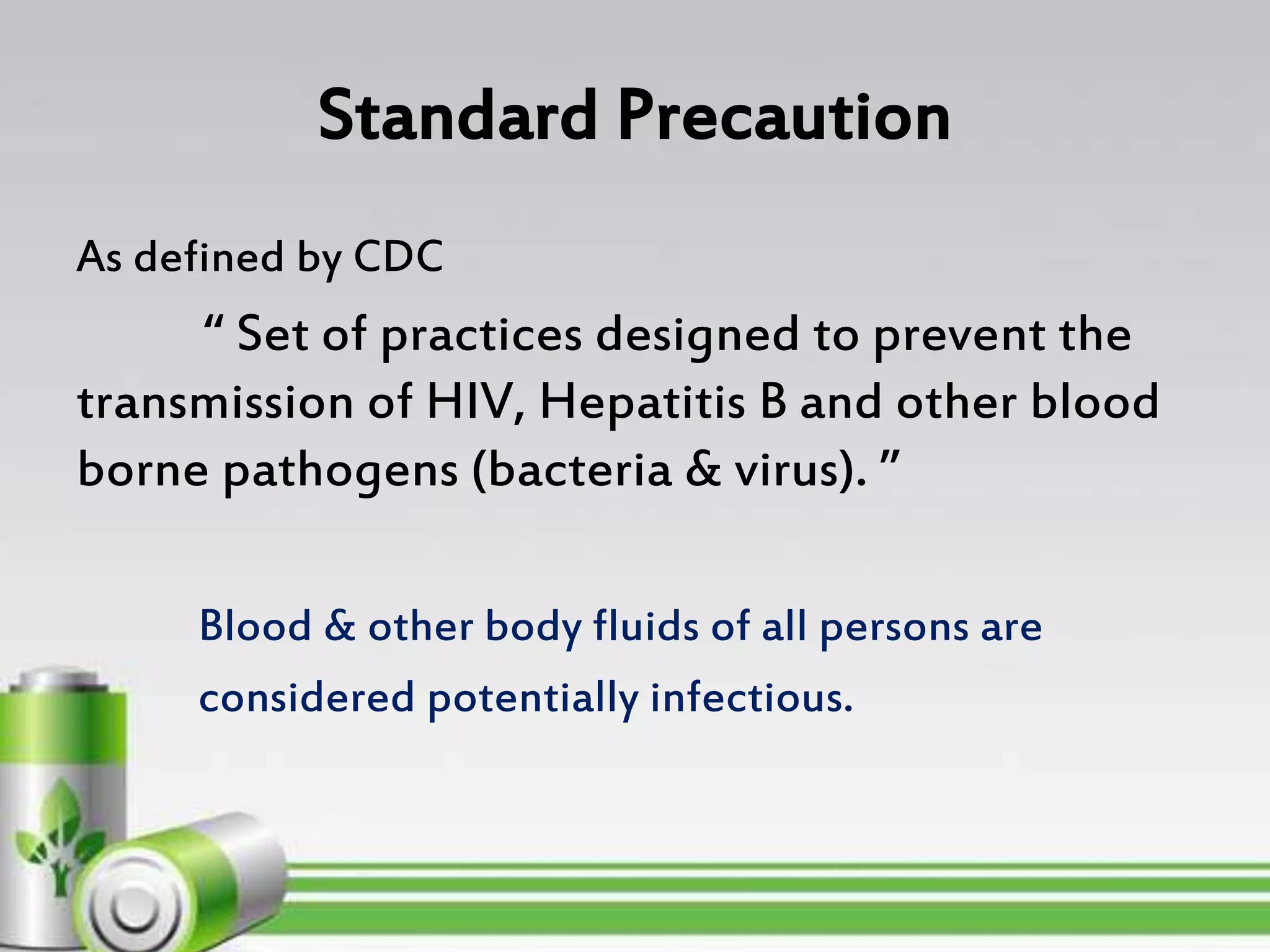 Infection control,BMW management,standard precaution | PPTX