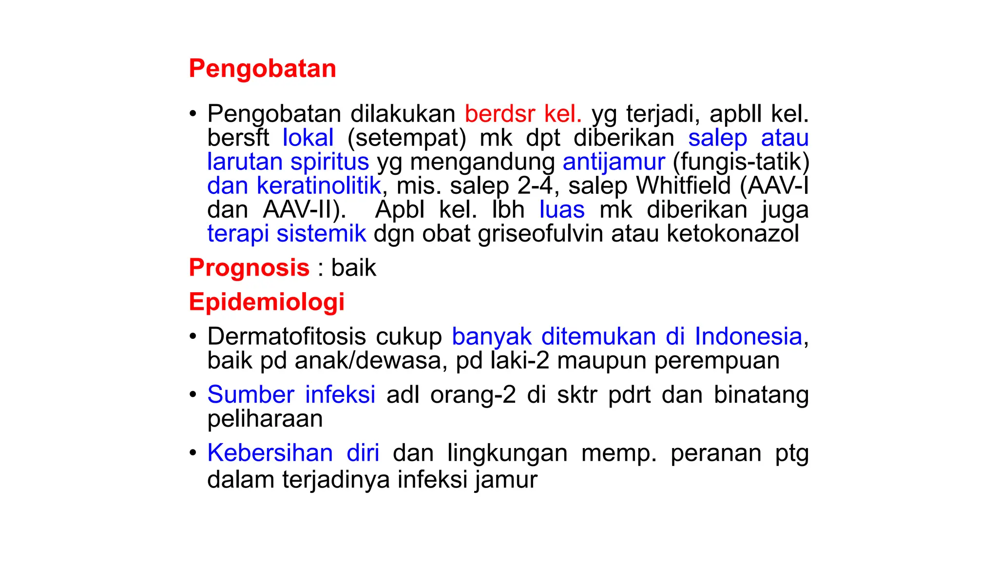 Infeksi Jamur pembagian dan tatalaksana slide | PPTX