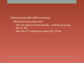 INFEKSI KLOSTRIDIUM TETANUS | PPT