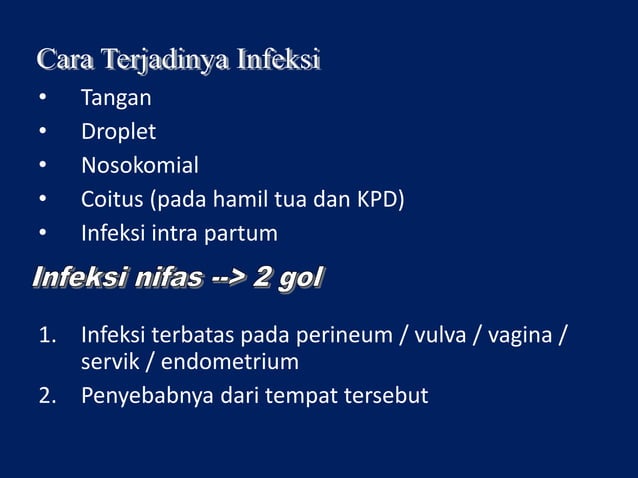 infeksi nifas dalam kehamilan dr daniel SpOG | PPT