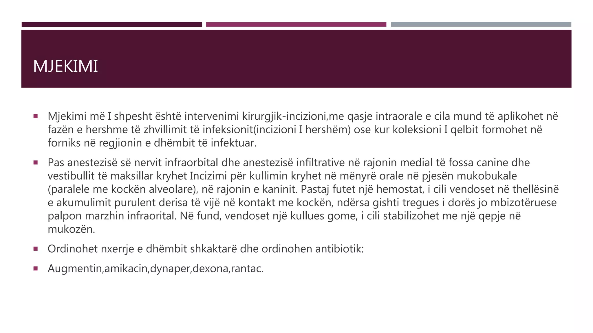 Infeksioni i fossa canina shqip - ideal sallauka | PPTX