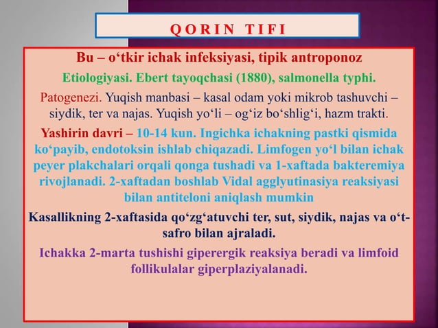 SamDTU patanatomiya kafedrasi INFEKSION KASALLIKLAR.ppt