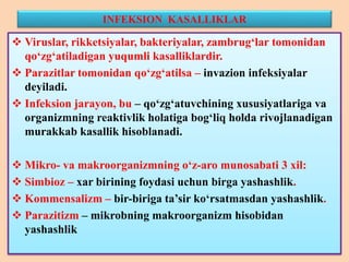 SamDTU patanatomiya kafedrasi INFEKSION KASALLIKLAR.ppt