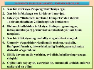 SamDTU patanatomiya kafedrasi INFEKSION KASALLIKLAR.ppt