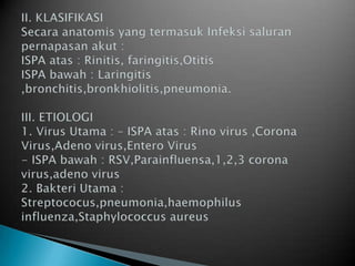 Infeksi saluran pernapasan akut (ispa) | PPTX