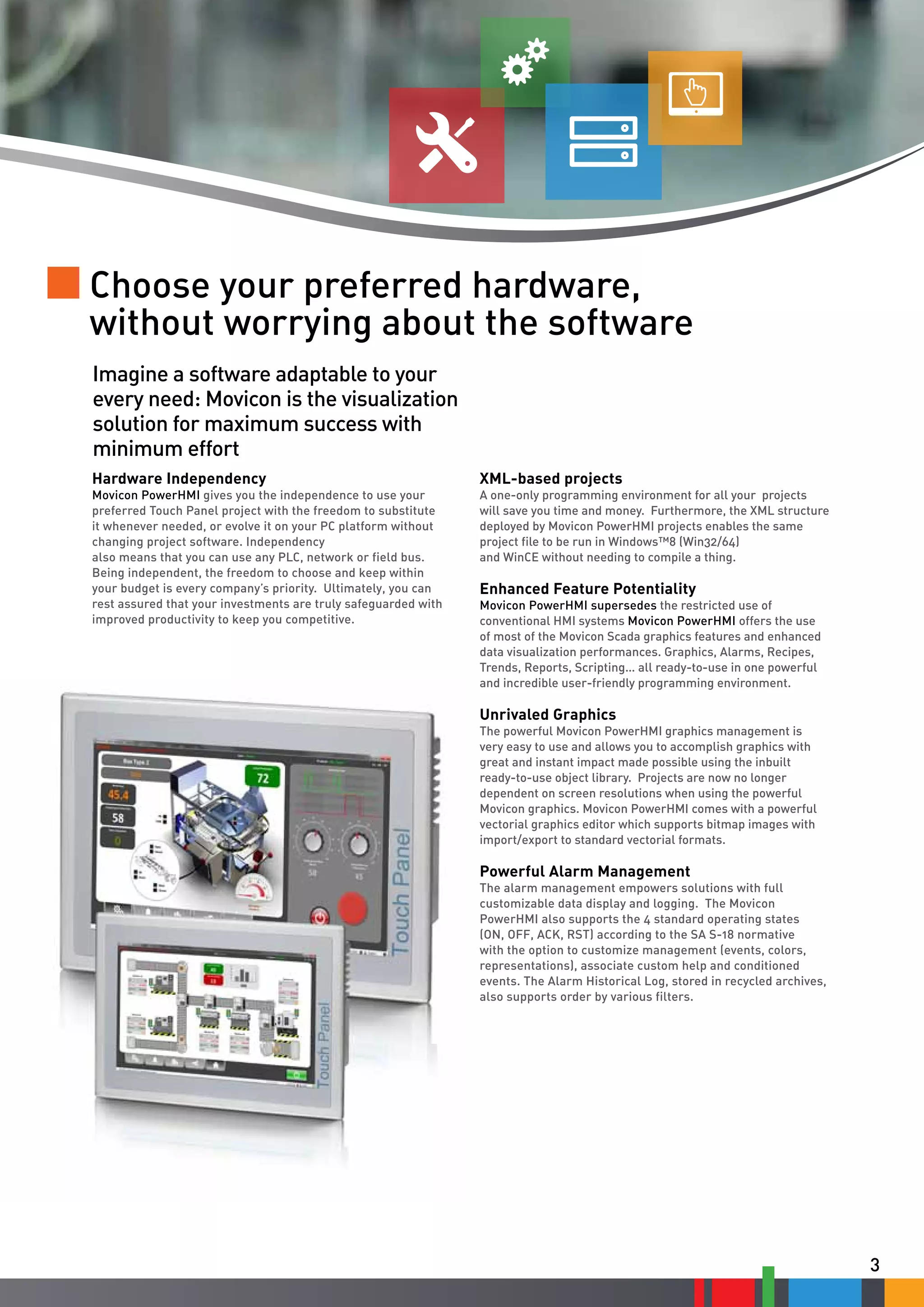 Movicon (TM) PowerHMI brochure - English | PDF
