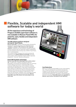 Movicon (TM) PowerHMI brochure - English | PDF