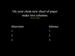 Inference And Observation Activity | PPT