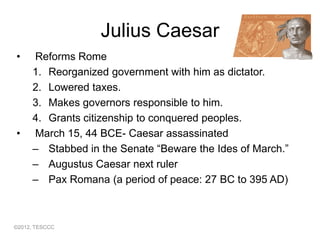 Inference and roman republic | PPTX