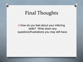 Inference graphic organizer and activities | PPTX