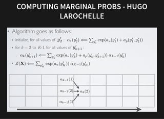 Overview of Inference in Linear Chain CRF's | PPT