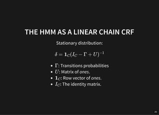 Overview of Inference in Linear Chain CRF's | PPT