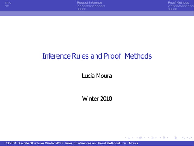 Inference rulesproofmethods | PPT