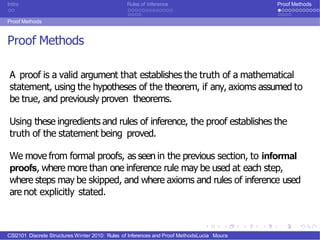 Inference rulesproofmethods | PPTX