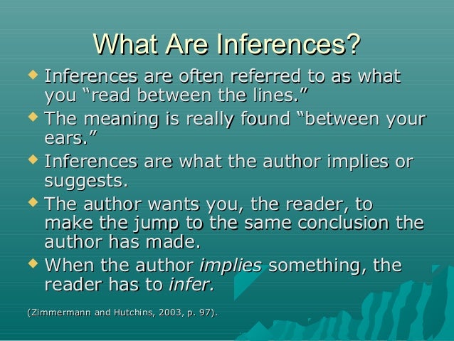 Inferences