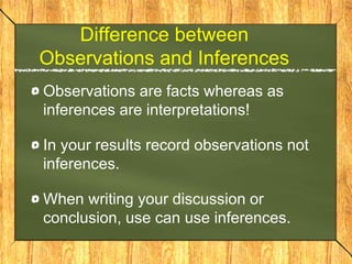 Inferences | PPTX | Science