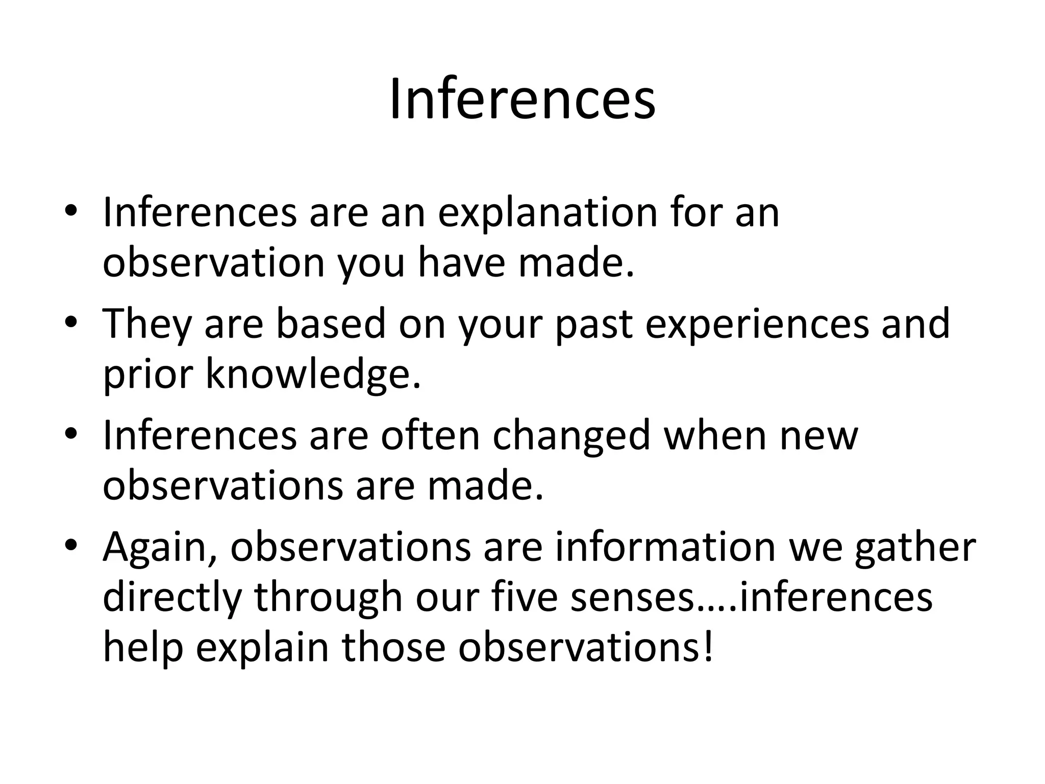 Inferences | PPTX | Science
