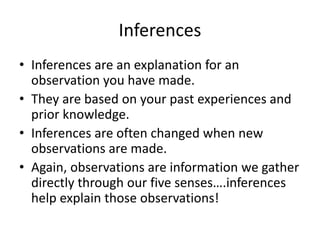 Inferences | PPTX | Science