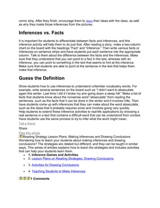 Inferences and skills needed to infer | DOC