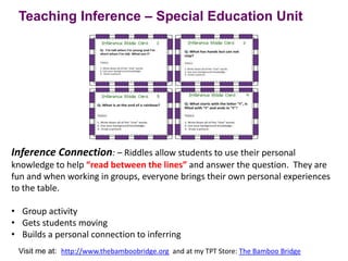 Teaching Inference - Middle School Special Education | PPT