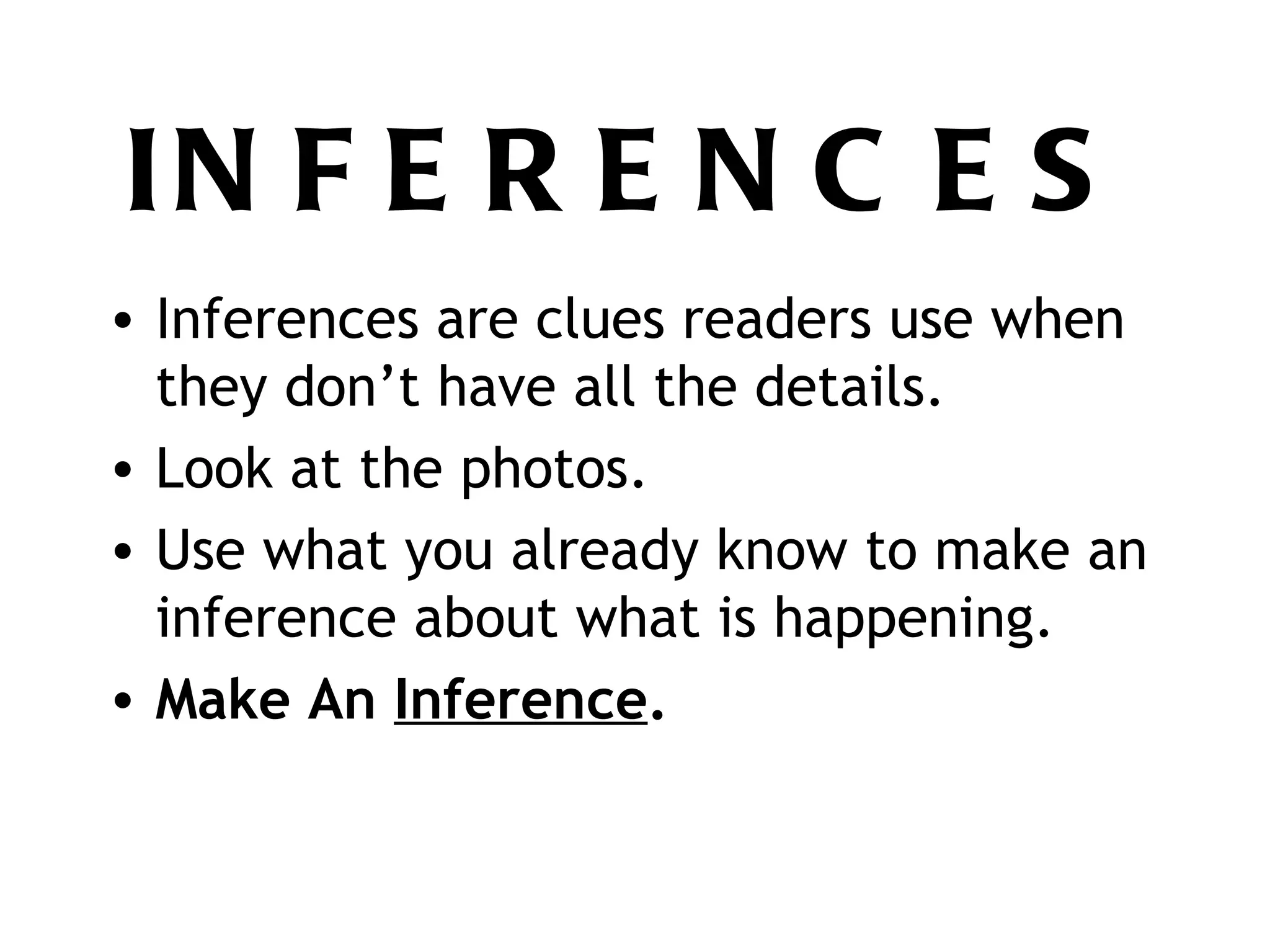 Inferences PowerPoint | PPT